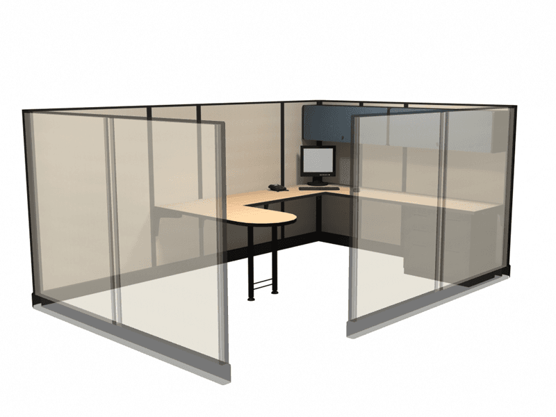 67" Tall 8' X 12' Office Cubicle