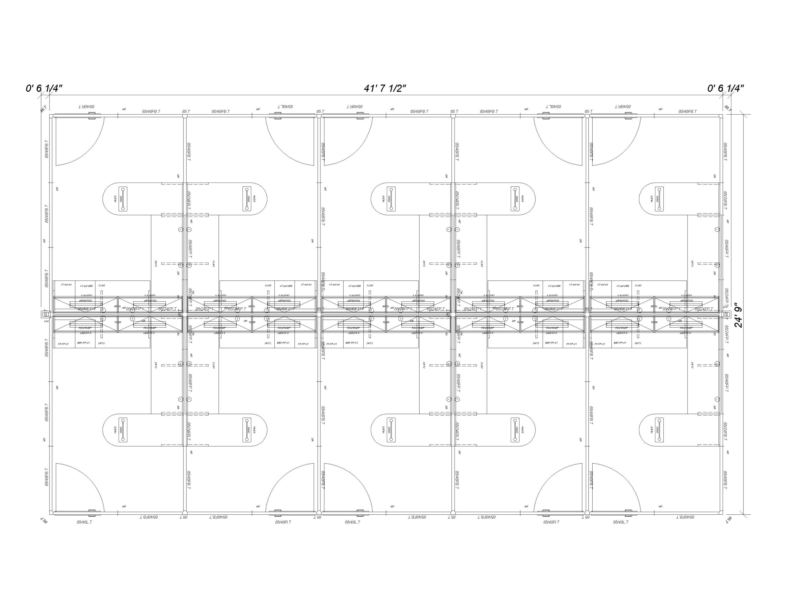 85" Private Offices 8' X12' With Locking Door Pod Of 10